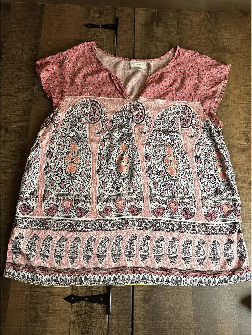 Liz Claiborne | Tops | Liz Claiborne Petite Floral Boho Blouse Petite ...